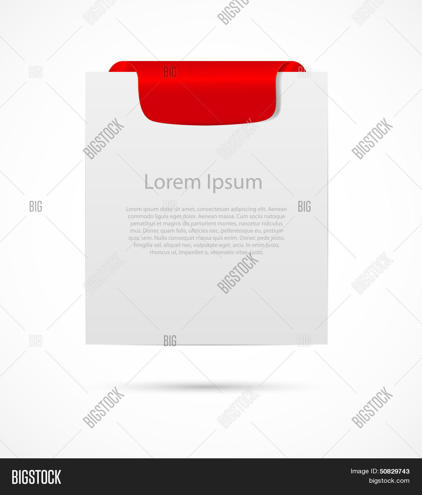 White Card Ribbon Vector & Photo (Free Trial) | Bigstock