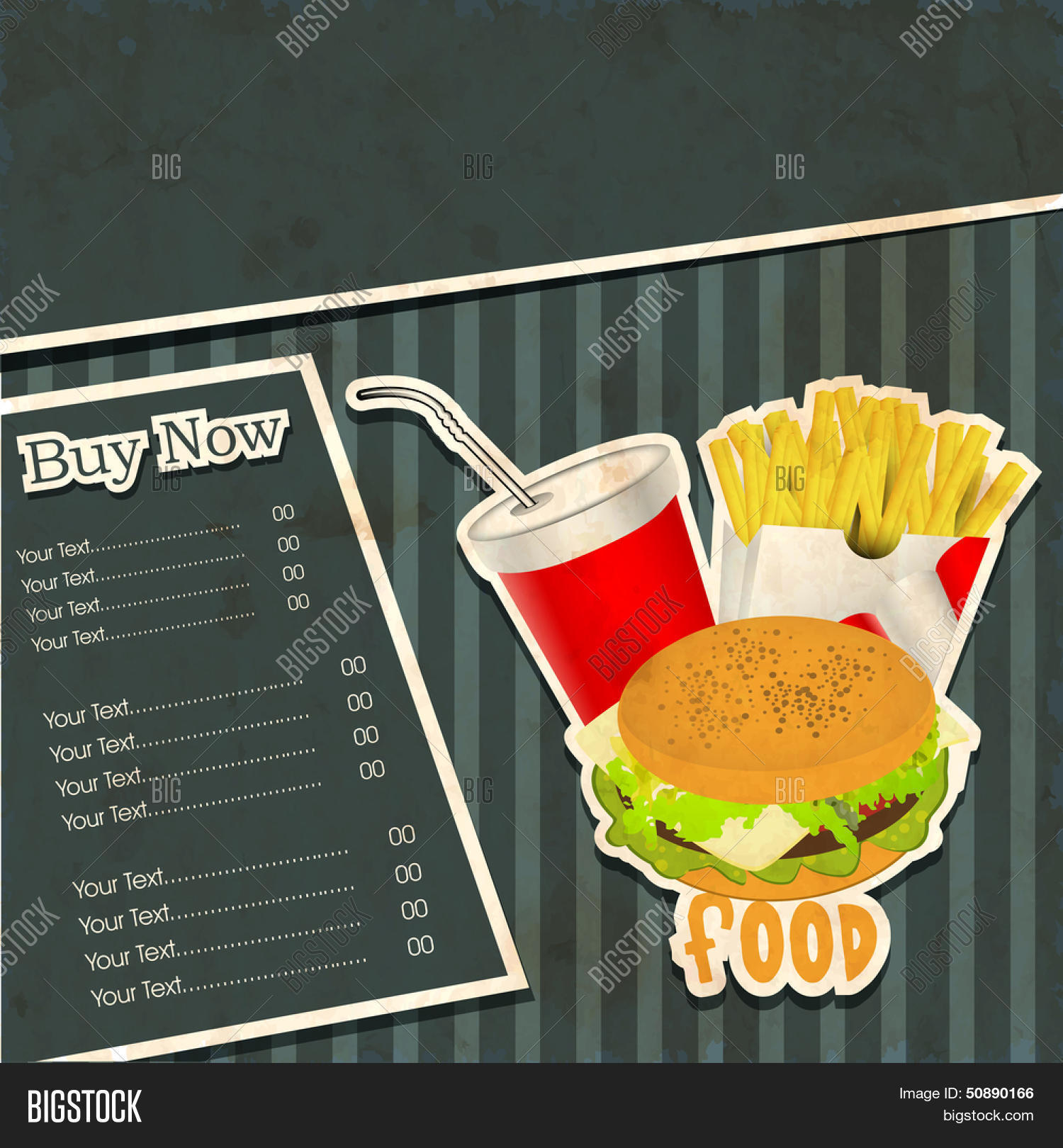 Vintage Fast Food Vector & Photo (Free Trial) | Bigstock