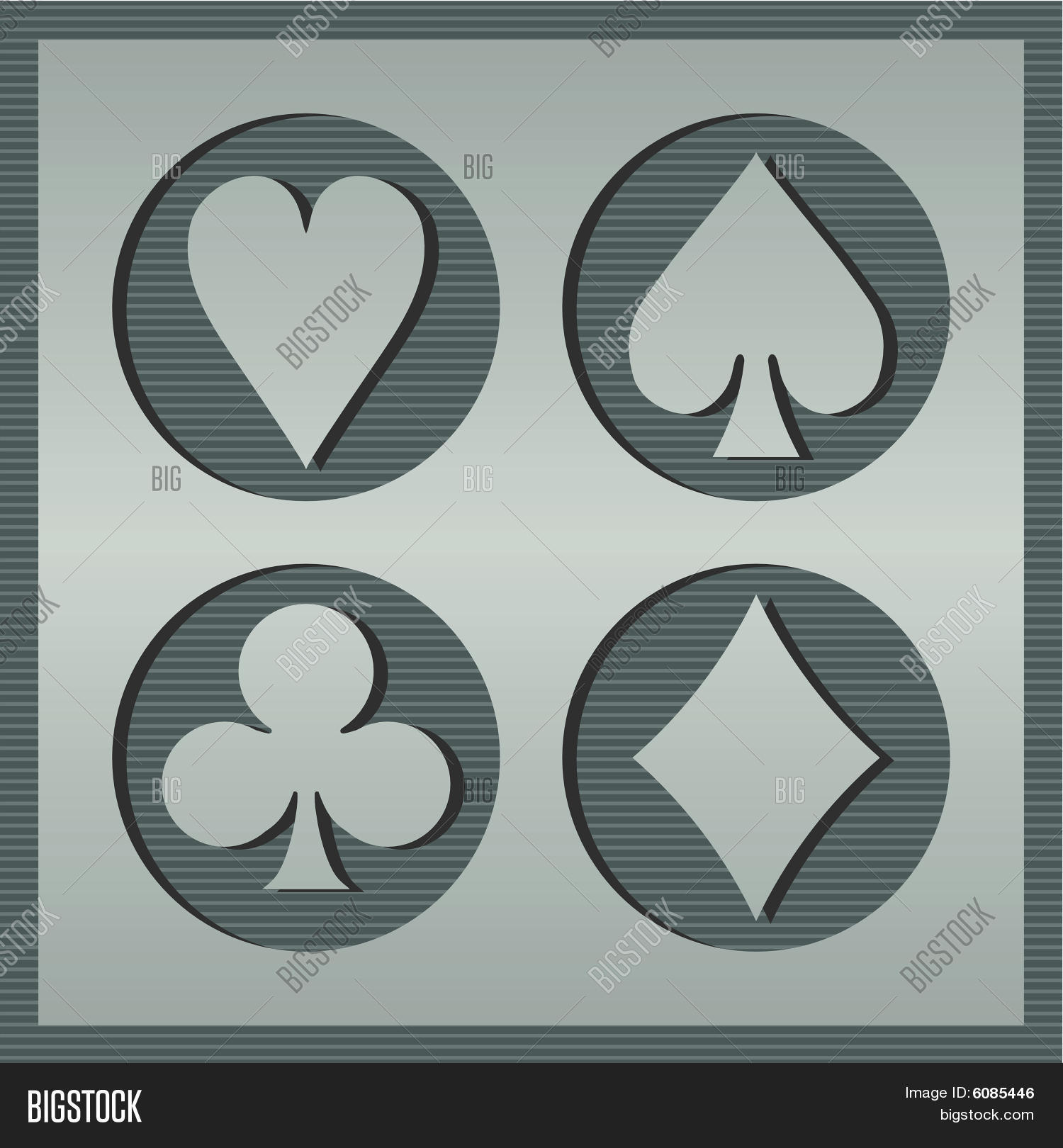 Poker Card Icons Vector & Photo (Free Trial) | Bigstock