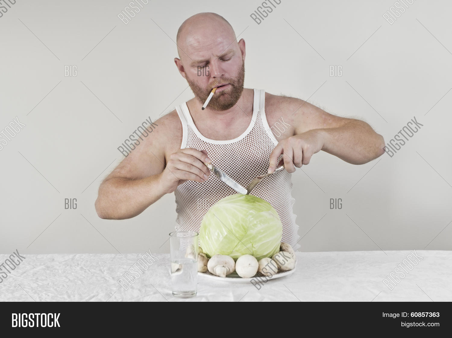 Smoking Man Eat Image & Photo (Free Trial) | Bigstock