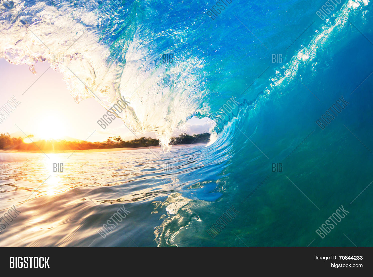 Ocean Wave Sunrise Image & Photo (Free Trial) | Bigstock