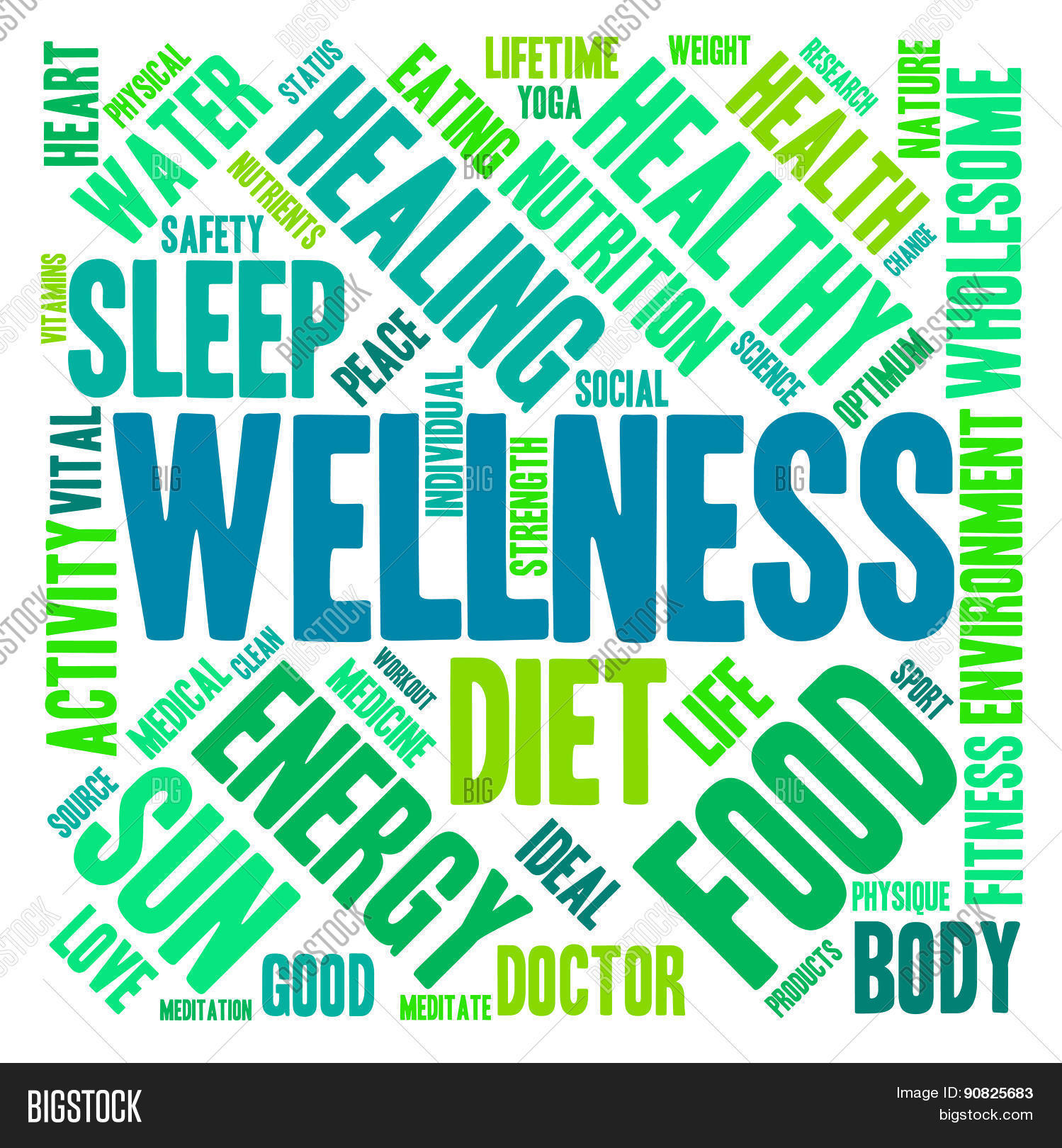 Wellness Word Cloud Image & Photo (Free Trial) | Bigstock