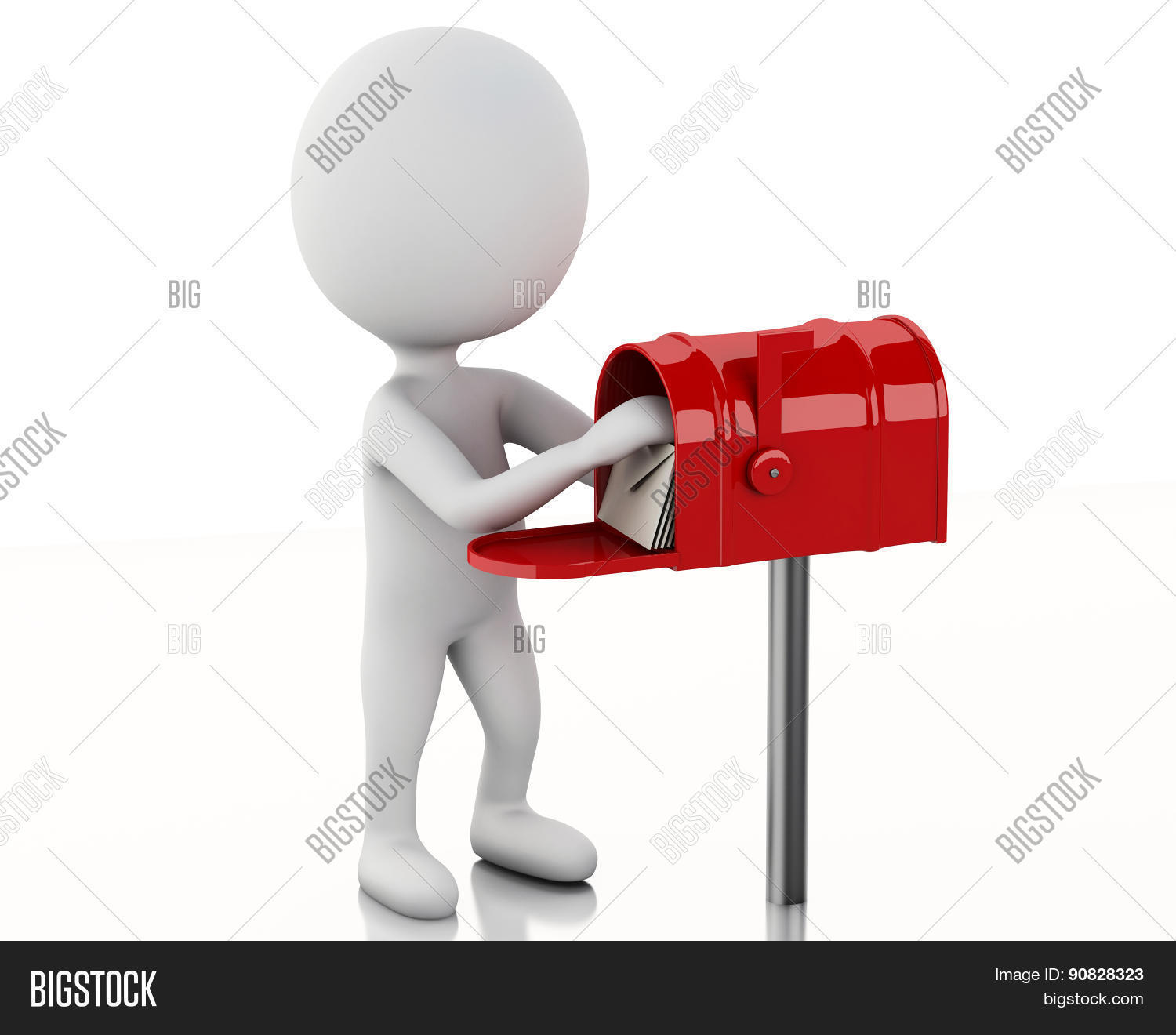 3d White People Mail Image & Photo (Free Trial) | Bigstock