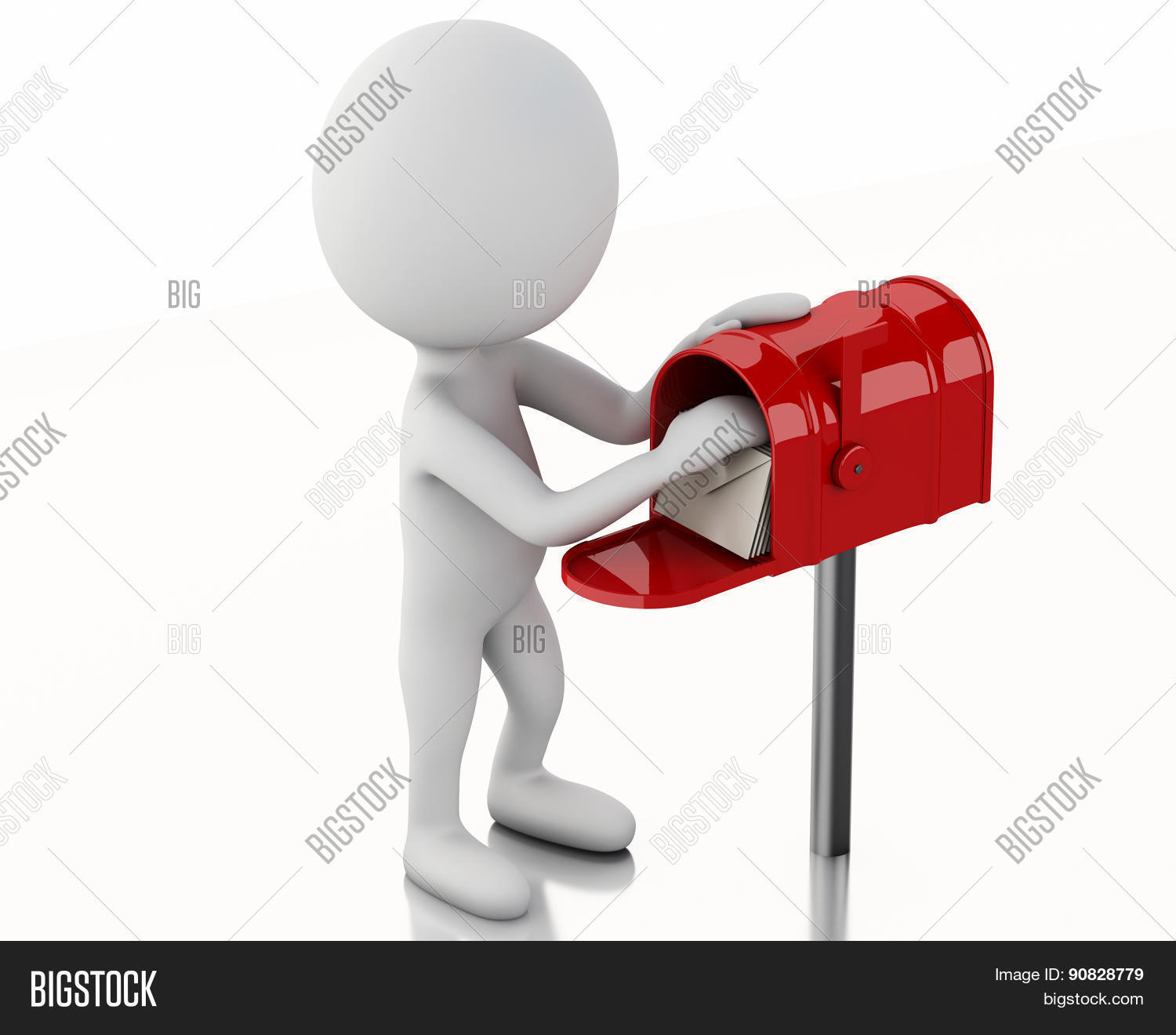 3D White People Mail Image & Photo (Free Trial) | Bigstock