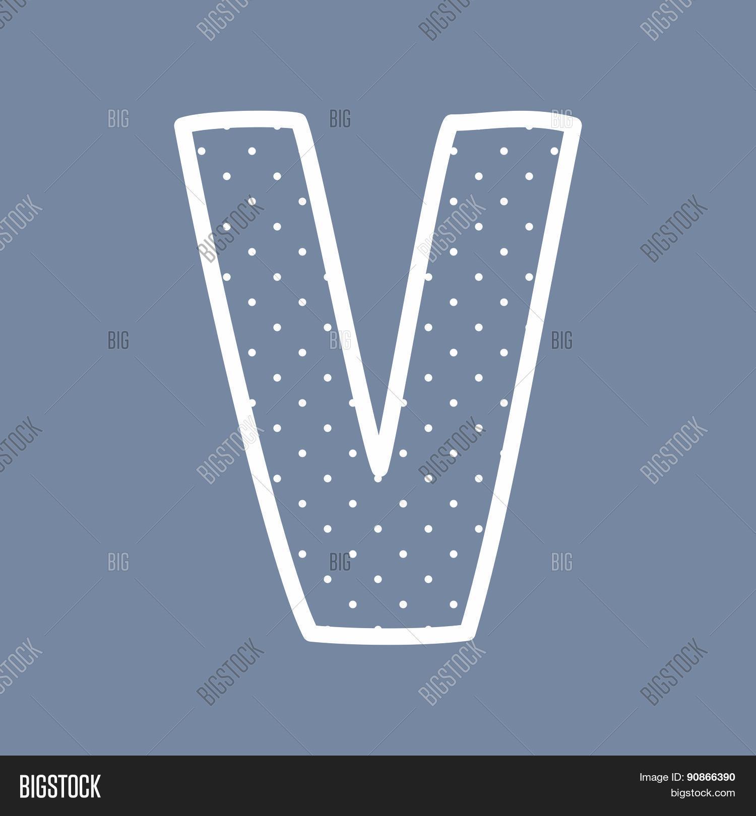 V Vector Letter White Vector & Photo (Free Trial) | Bigstock