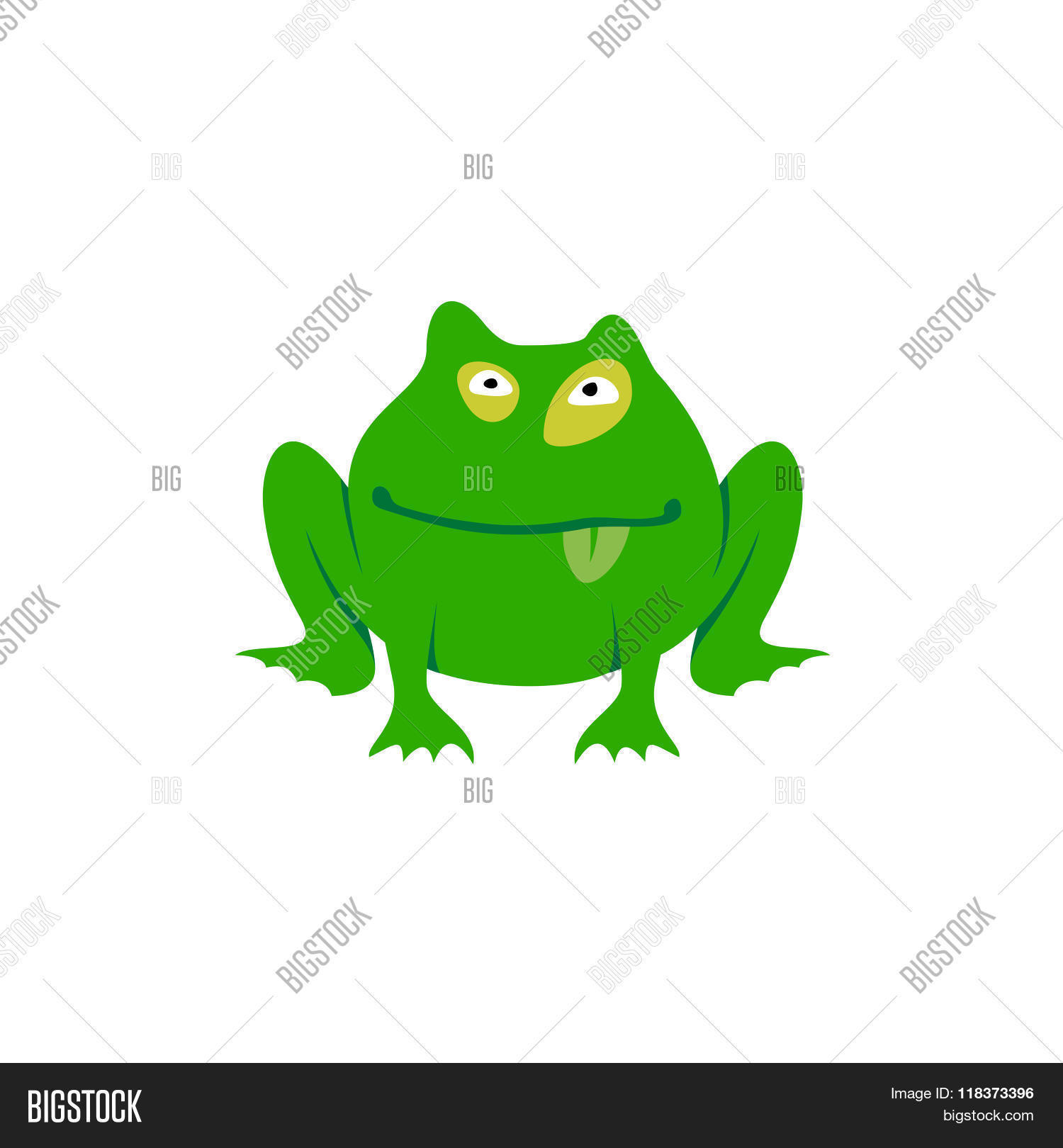 Green Toad Simple Vector & Photo (Free Trial) | Bigstock