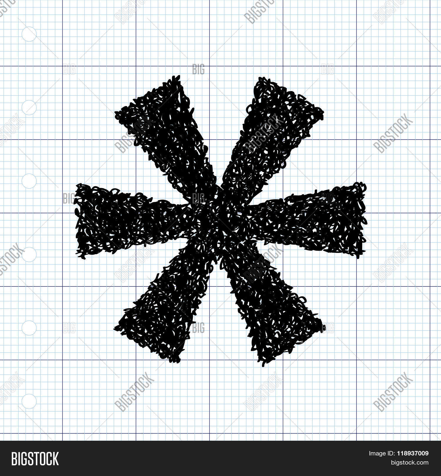 Simple Doodle Asterix Vector & Photo (Free Trial) | Bigstock