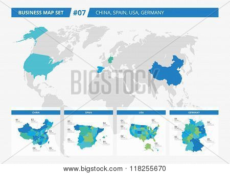 Business Map Set 7 Vector & Photo (Free Trial) | Bigstock