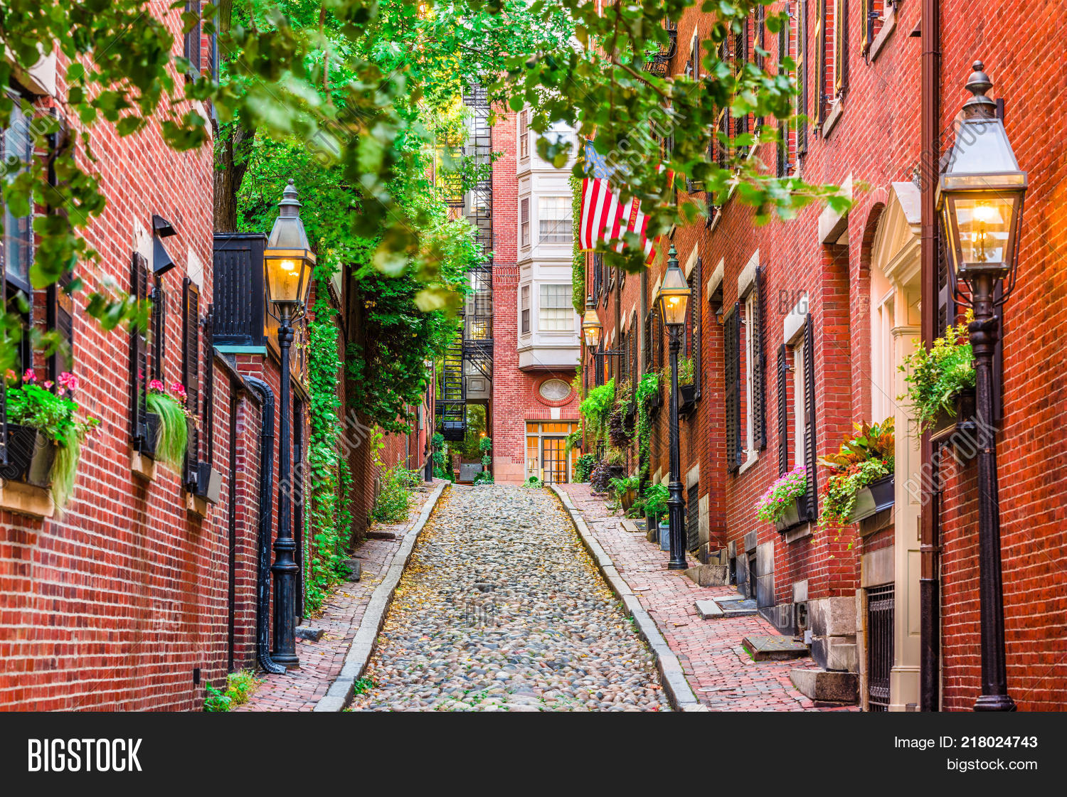 Acorn Street Boston, Image & Photo (Free Trial) | Bigstock