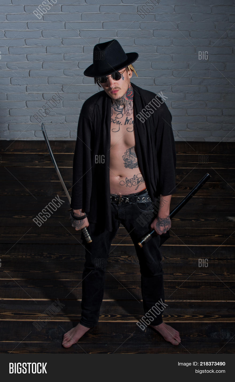 Man Swords Standing On Image & Photo (Free Trial) | Bigstock