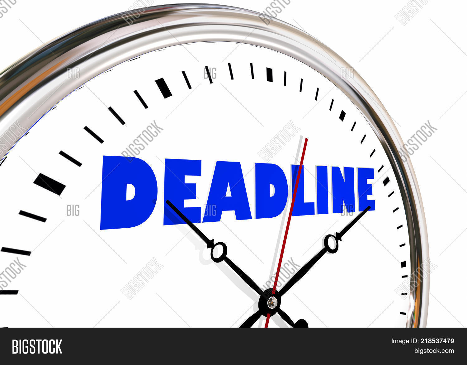 Deadline Clock Due Image & Photo (Free Trial) | Bigstock