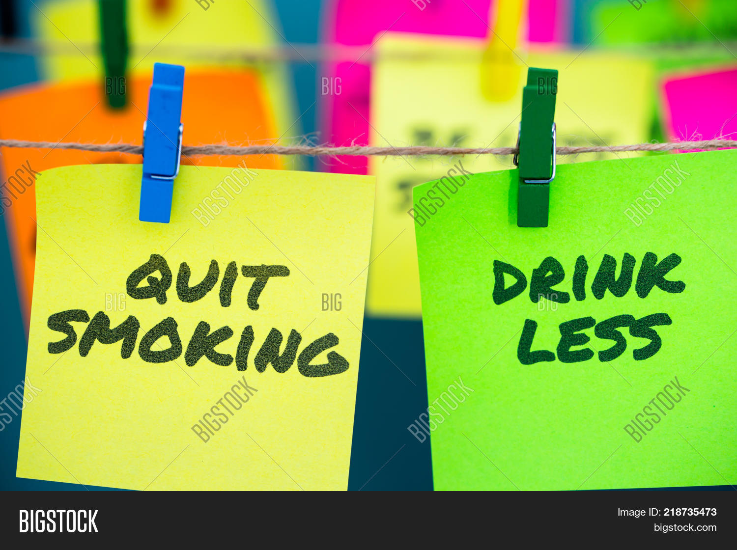 Set Colorful Sticky Image & Photo (Free Trial) | Bigstock