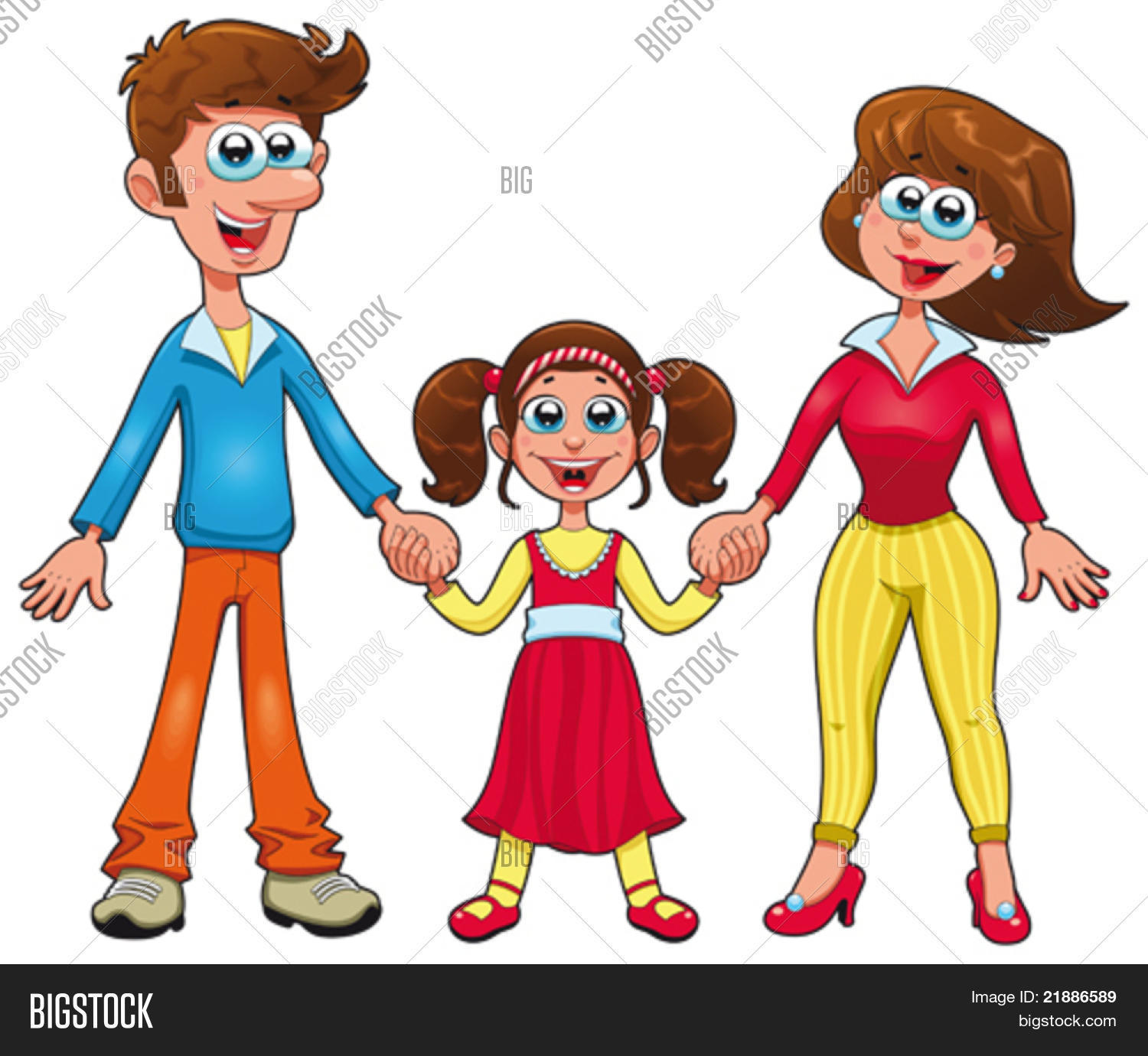 Human Family. Cartoon Vector & Photo (Free Trial) | Bigstock