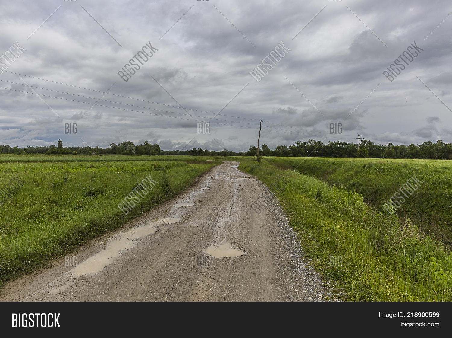 Muddy Wet Road Puddles Image & Photo (Free Trial) | Bigstock