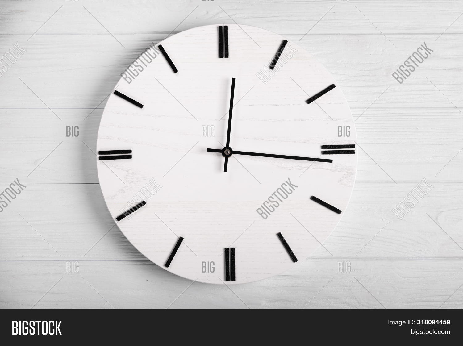 Top View Wooden Clock Image & Photo (Free Trial) | Bigstock