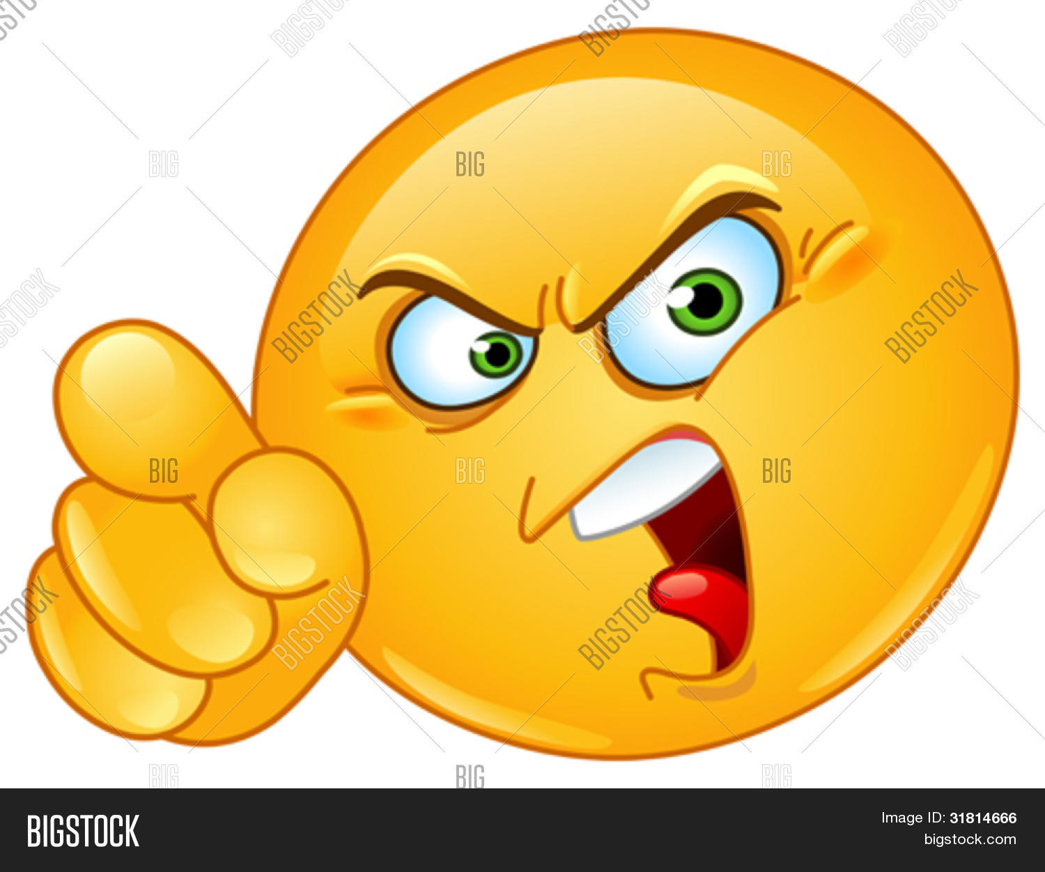 Boos Emoticon vector en foto (gratis proefversie) | Bigstock
