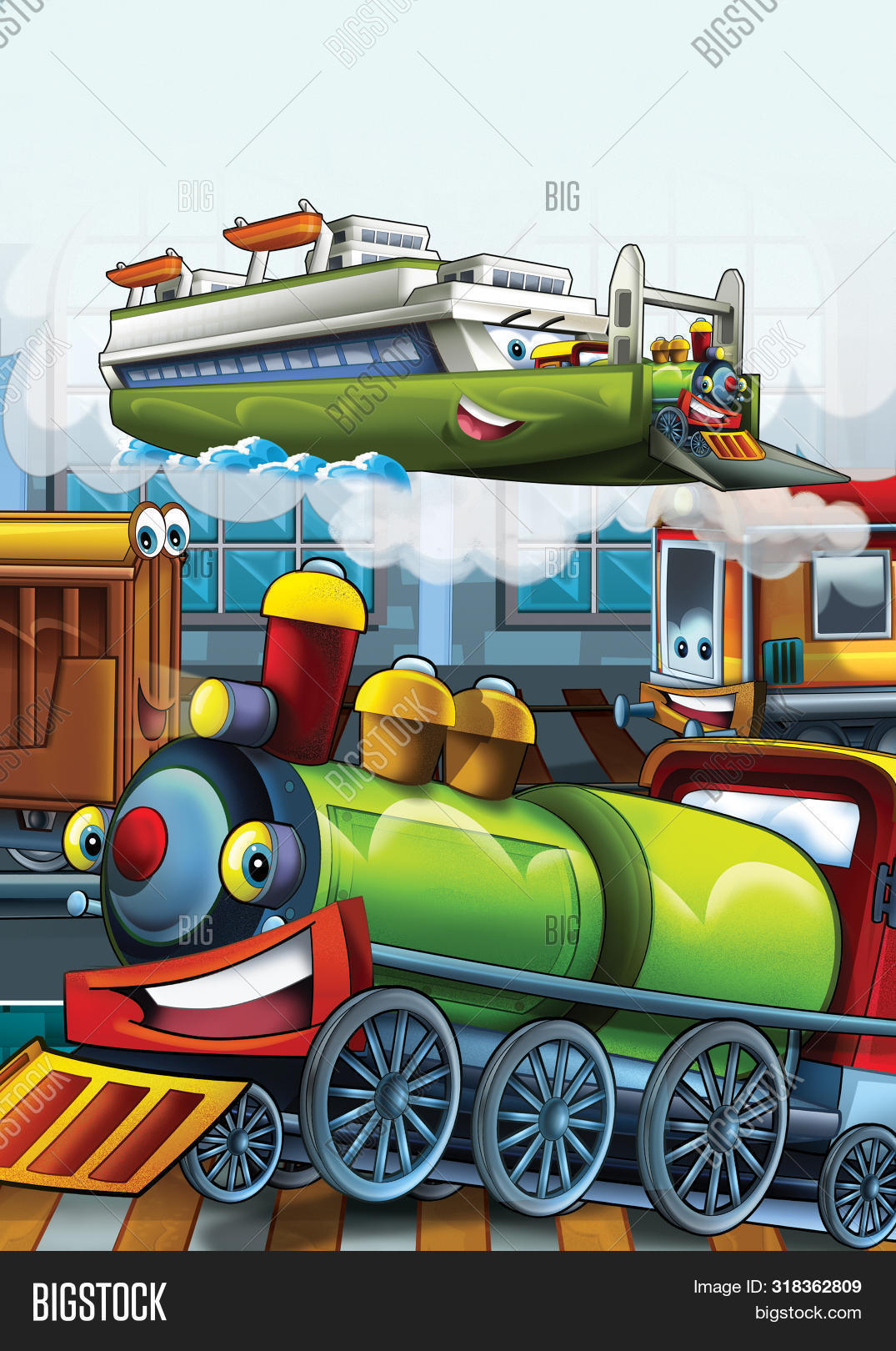 Cartoon Steam Old Image & Photo (Free Trial) | Bigstock