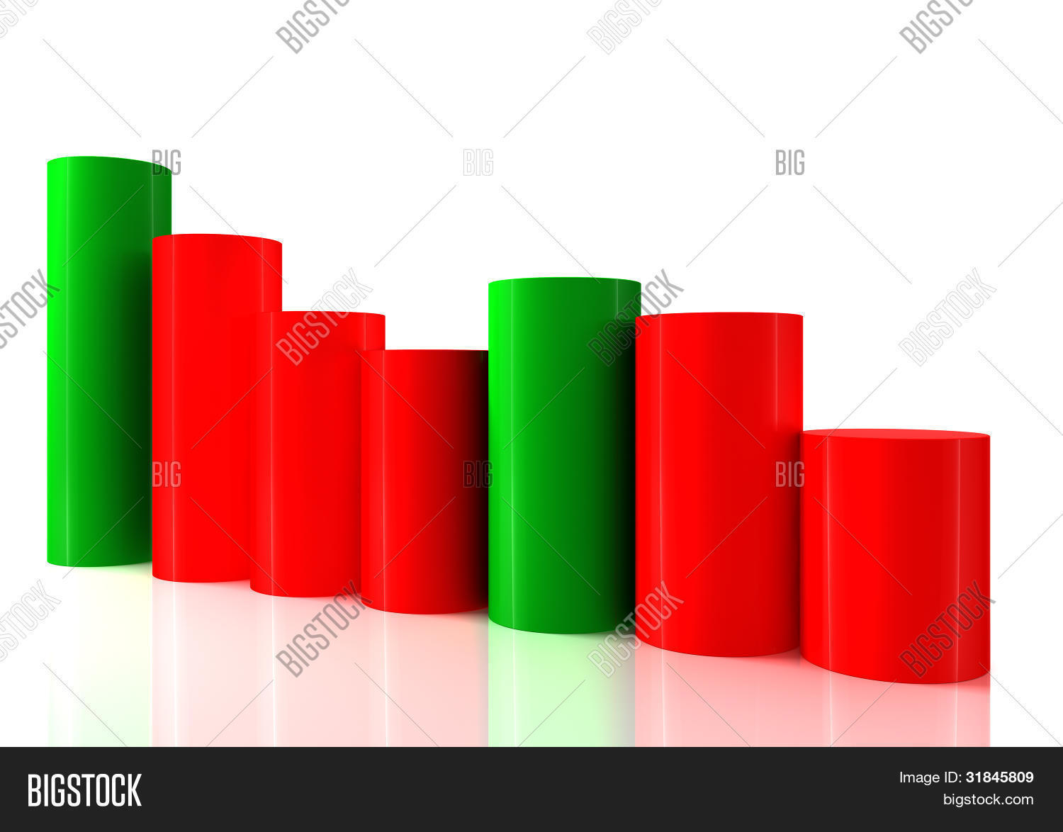 Falling Bar Chart Image & Photo (Free Trial) | Bigstock