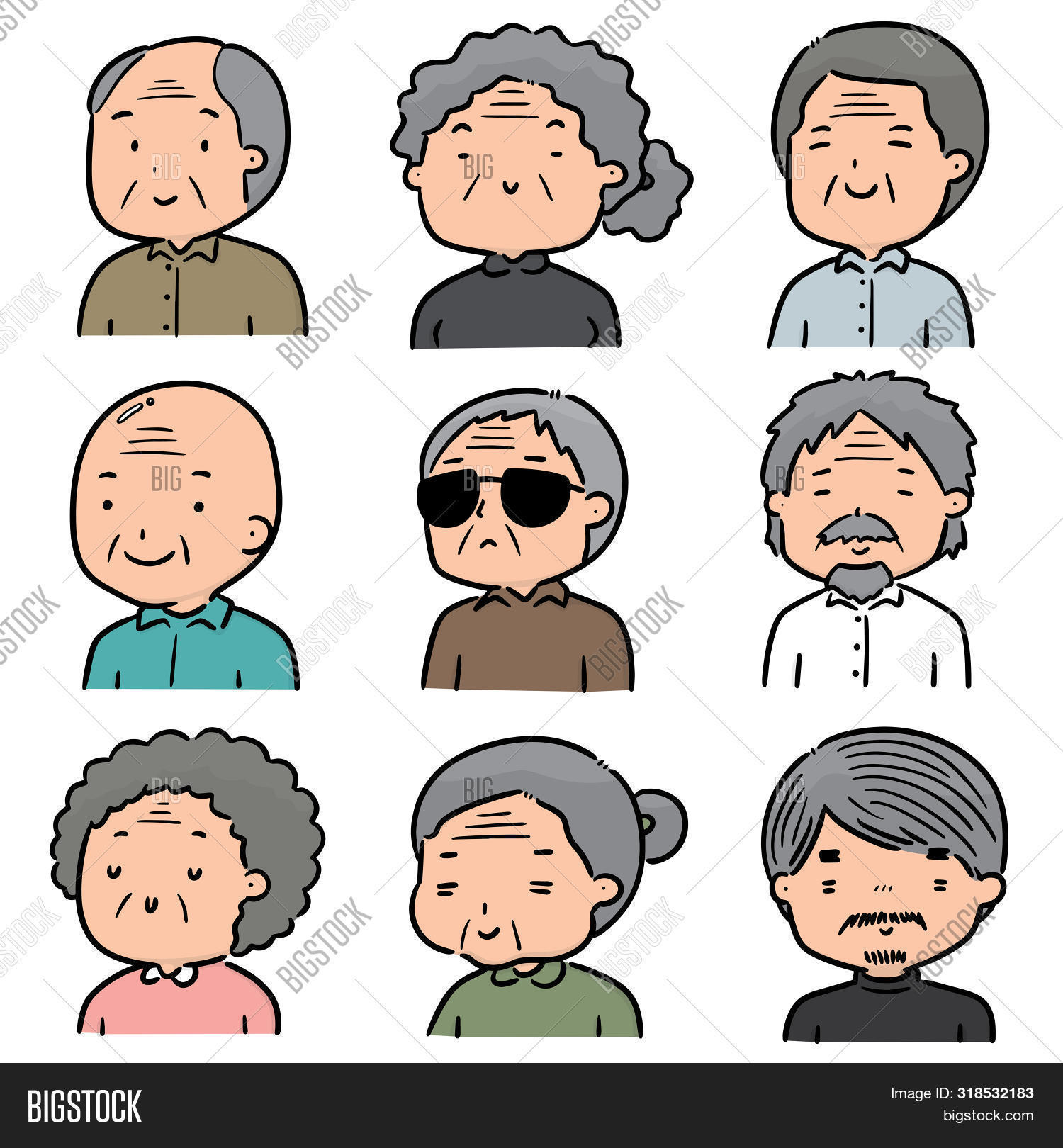 Vector Set Elder Vector & Photo (Free Trial) | Bigstock