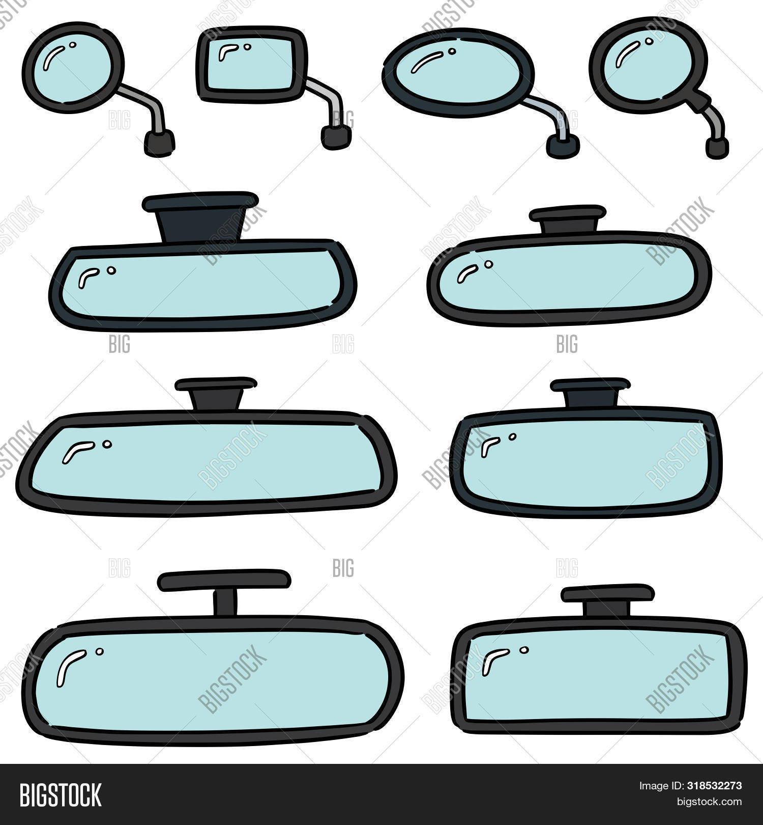 Vector Set Rear View Vector & Photo (Free Trial) | Bigstock