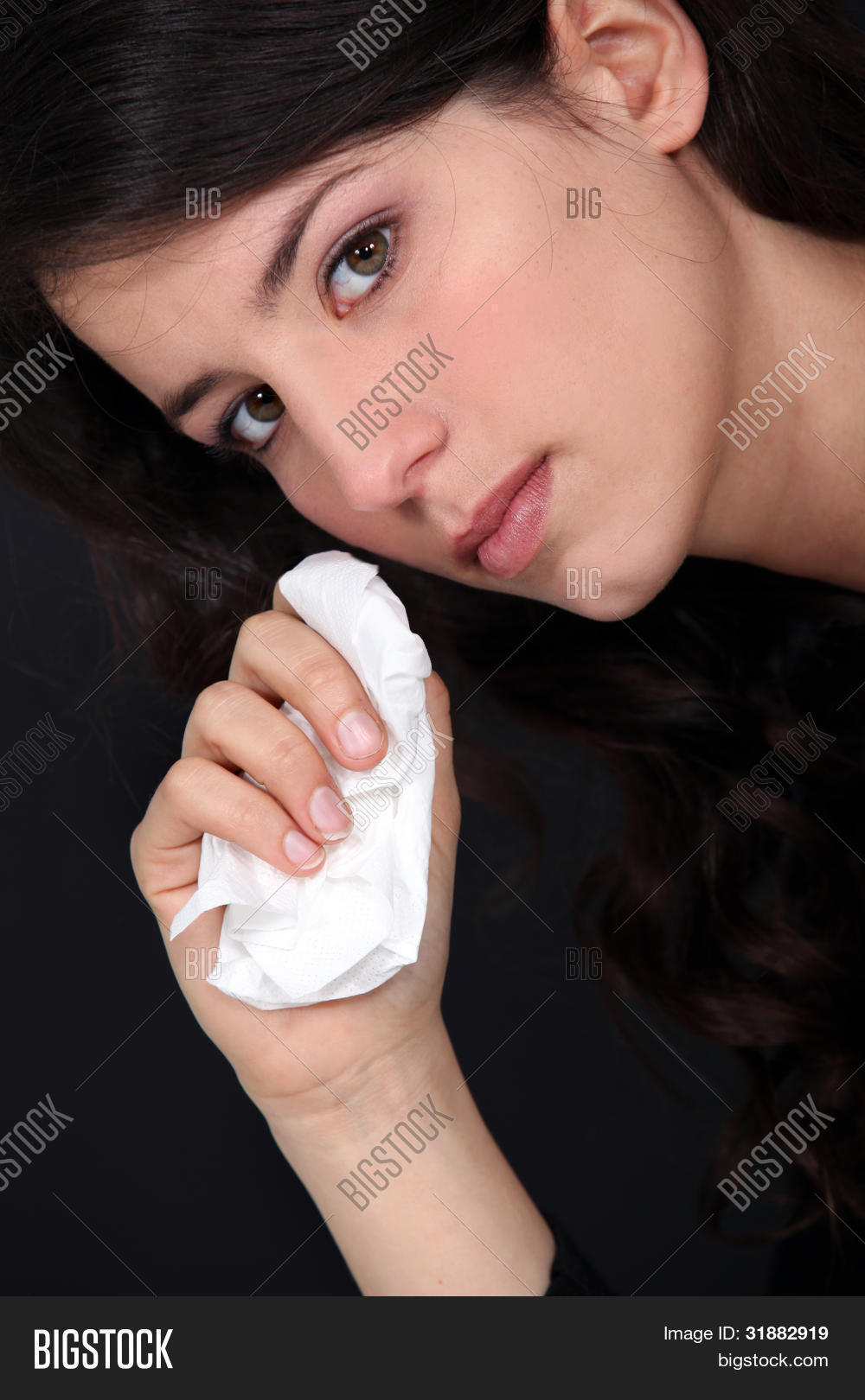 Woman Wiping Her Tears Image & Photo (Free Trial) | Bigstock