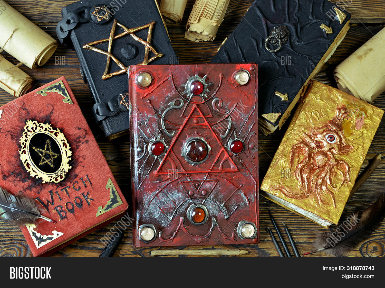 Pile Magical Evil Book Image & Photo (Free Trial) | Bigstock