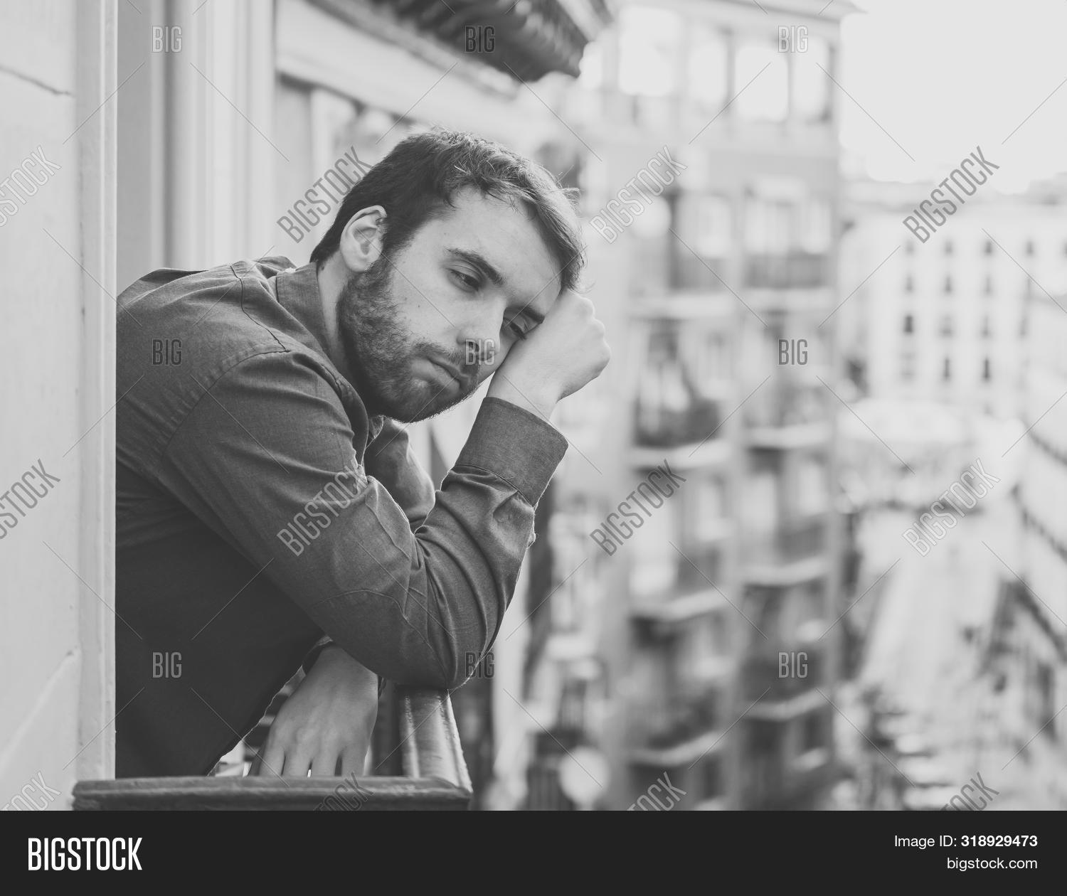 Lonely Sad Man Staring Image & Photo (Free Trial) | Bigstock