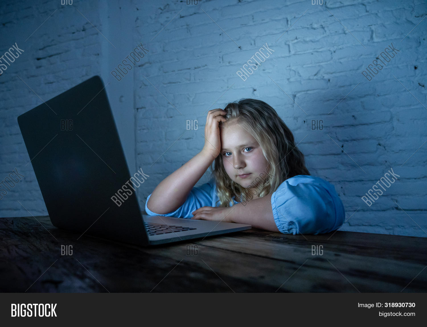 Sad Young Girl Laptop Image & Photo (Free Trial) | Bigstock