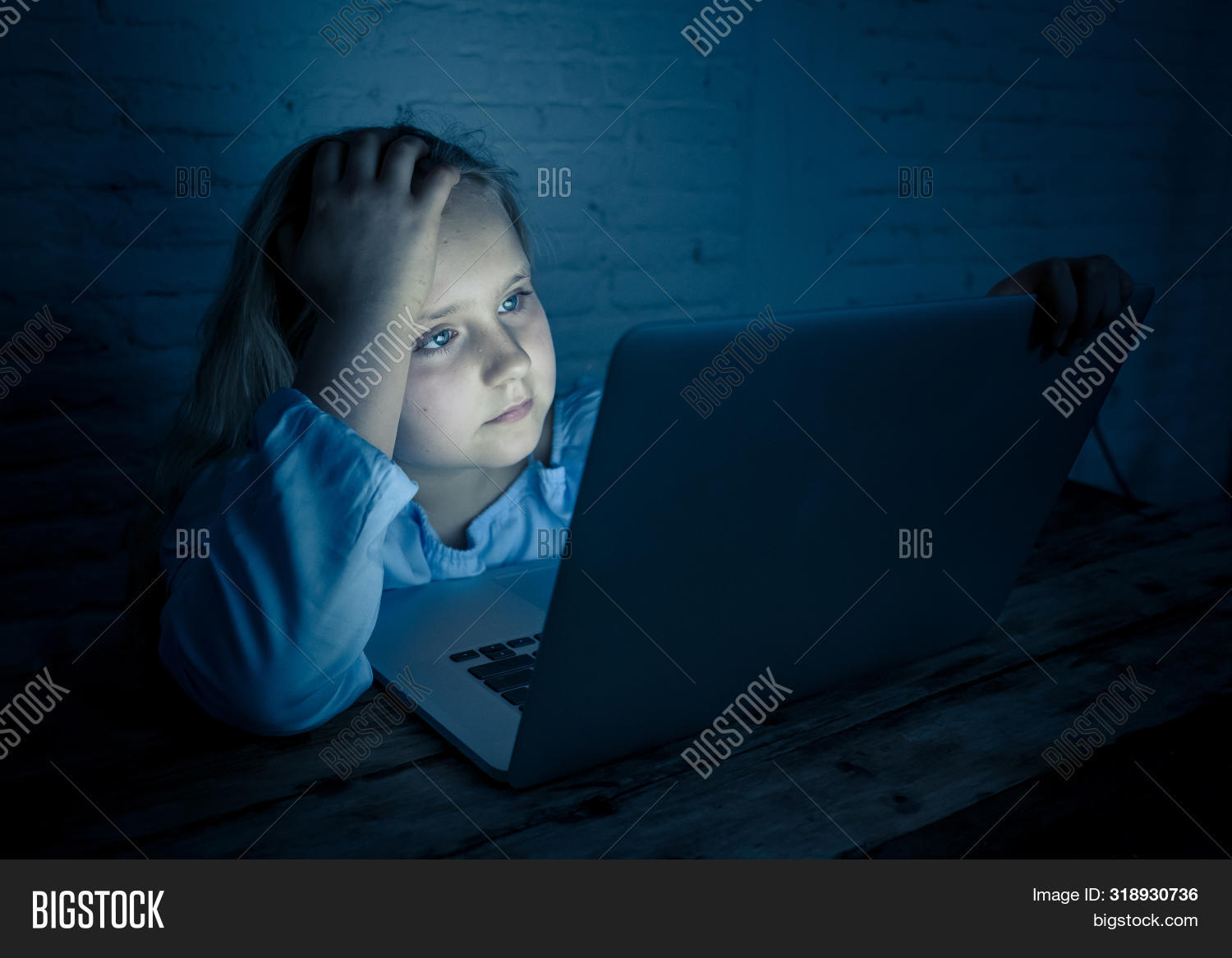 Sad Young Girl Laptop Image & Photo (Free Trial) | Bigstock