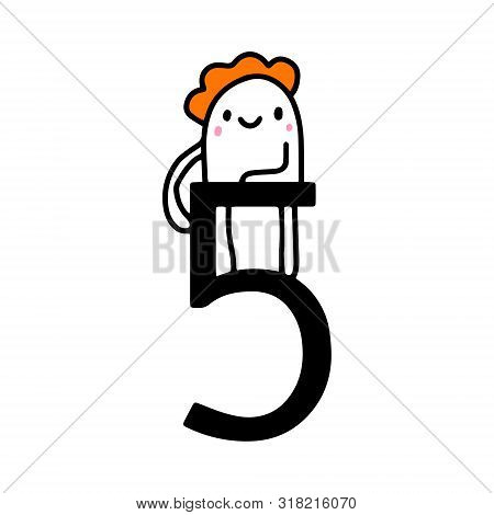 Cute Funny Colorful 5 Vector & Photo (Free Trial) | Bigstock