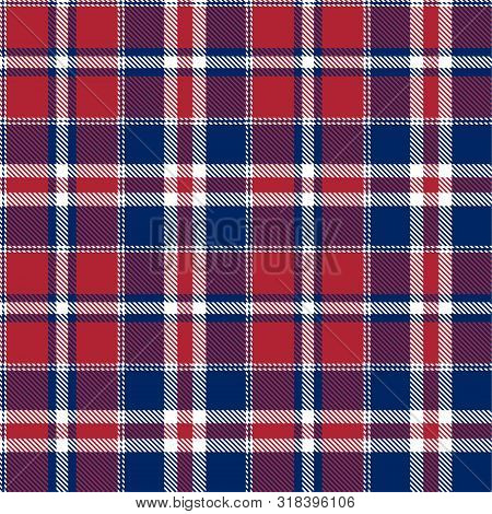 Blue Red Plaid Pattern