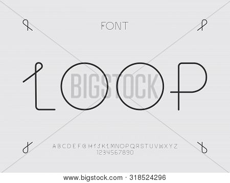Loop Font. Vector Vector & Photo (Free Trial) | Bigstock