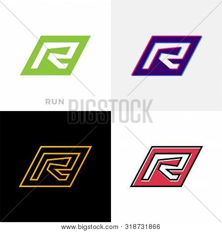 Abstract Letter R Run Vector & Photo (Free Trial) | Bigstock