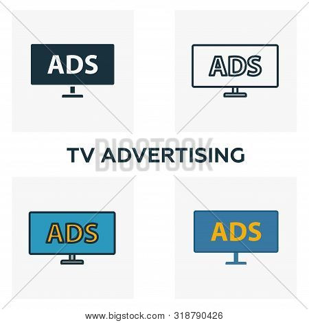 Tv Advertising Icon Vector & Photo (Free Trial) | Bigstock