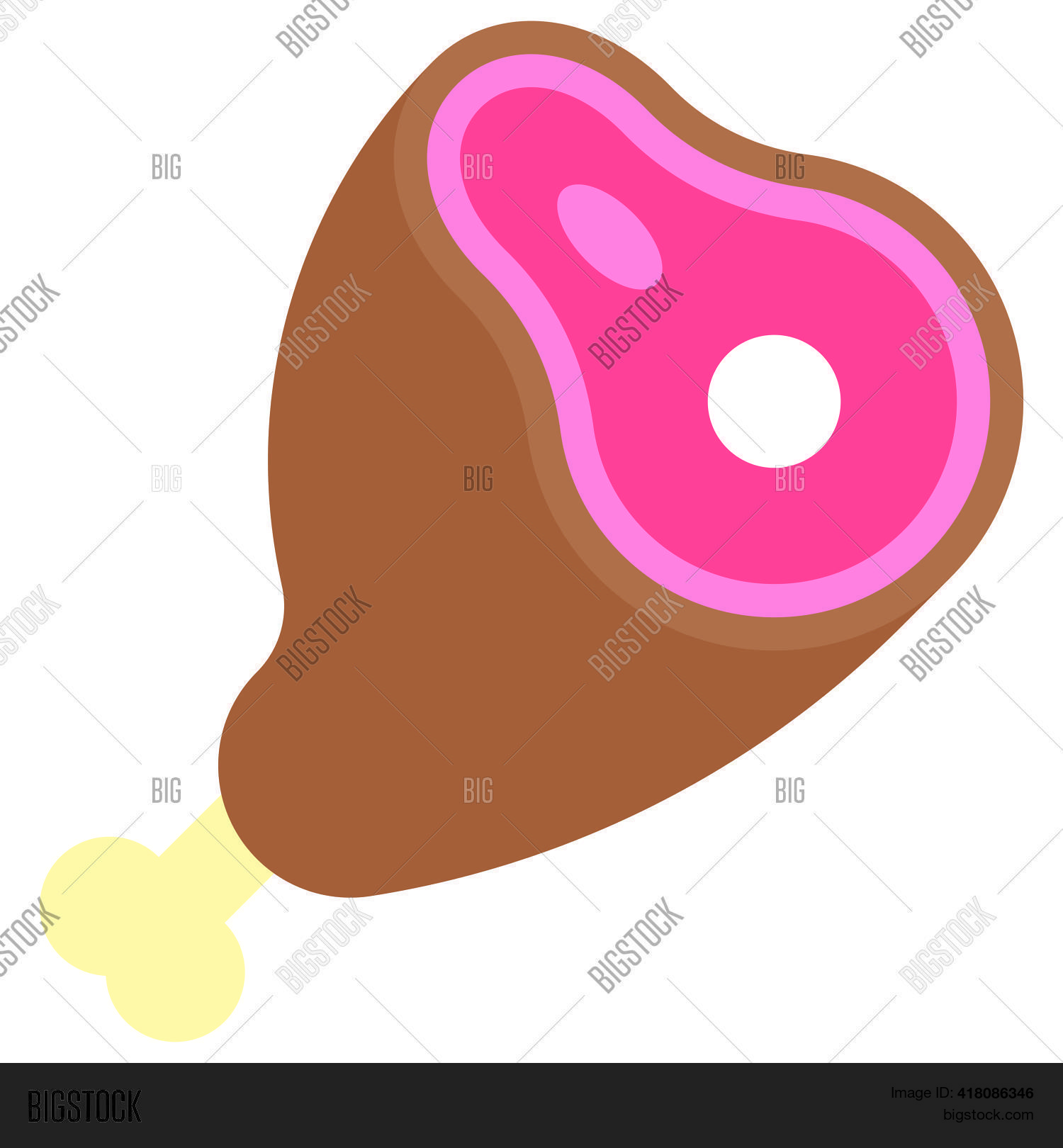 Ham Leg Icon, Vector & Photo (Free Trial) | Bigstock