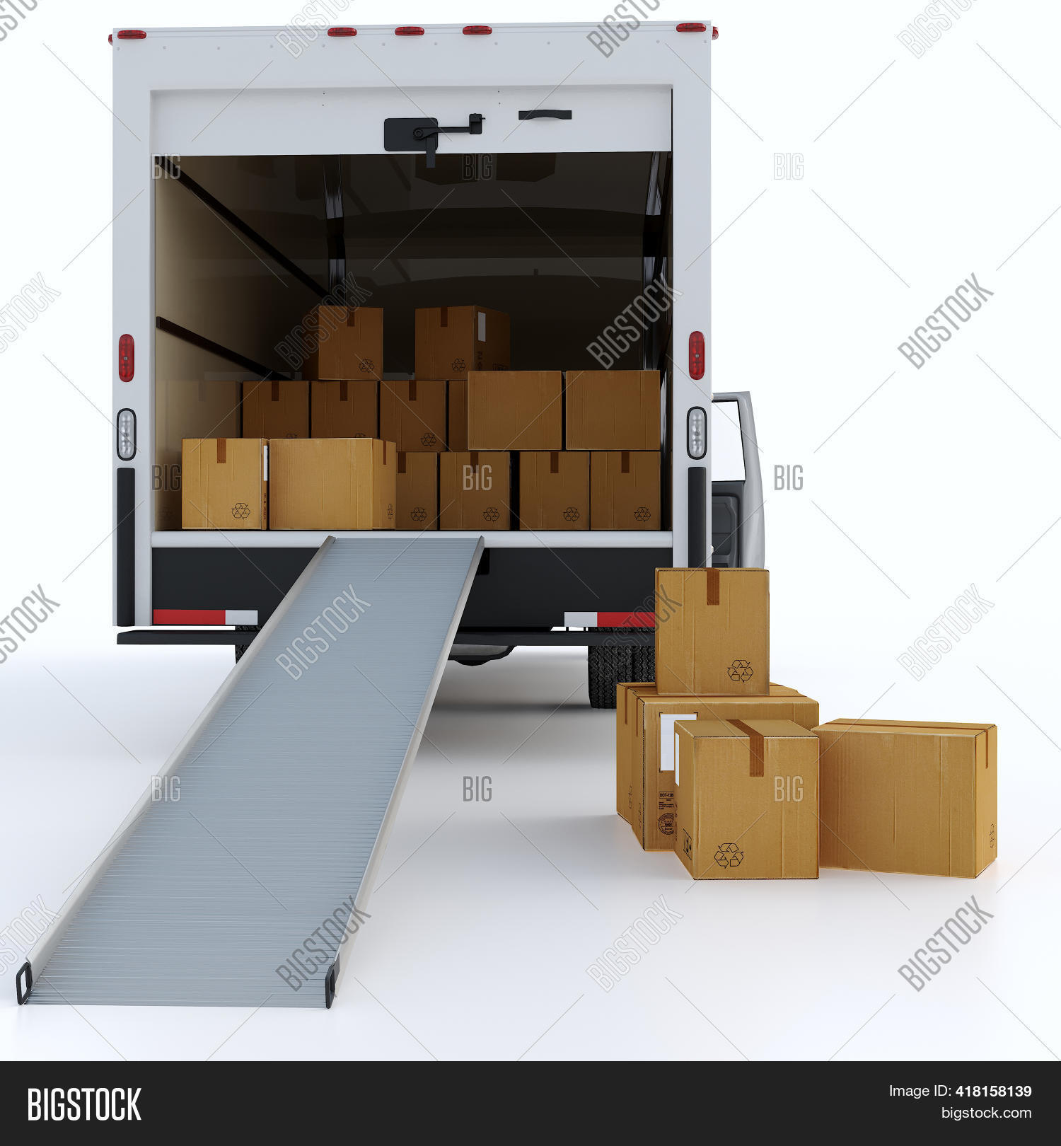 Cargo Truck Open Trunk Image & Photo (Free Trial) | Bigstock
