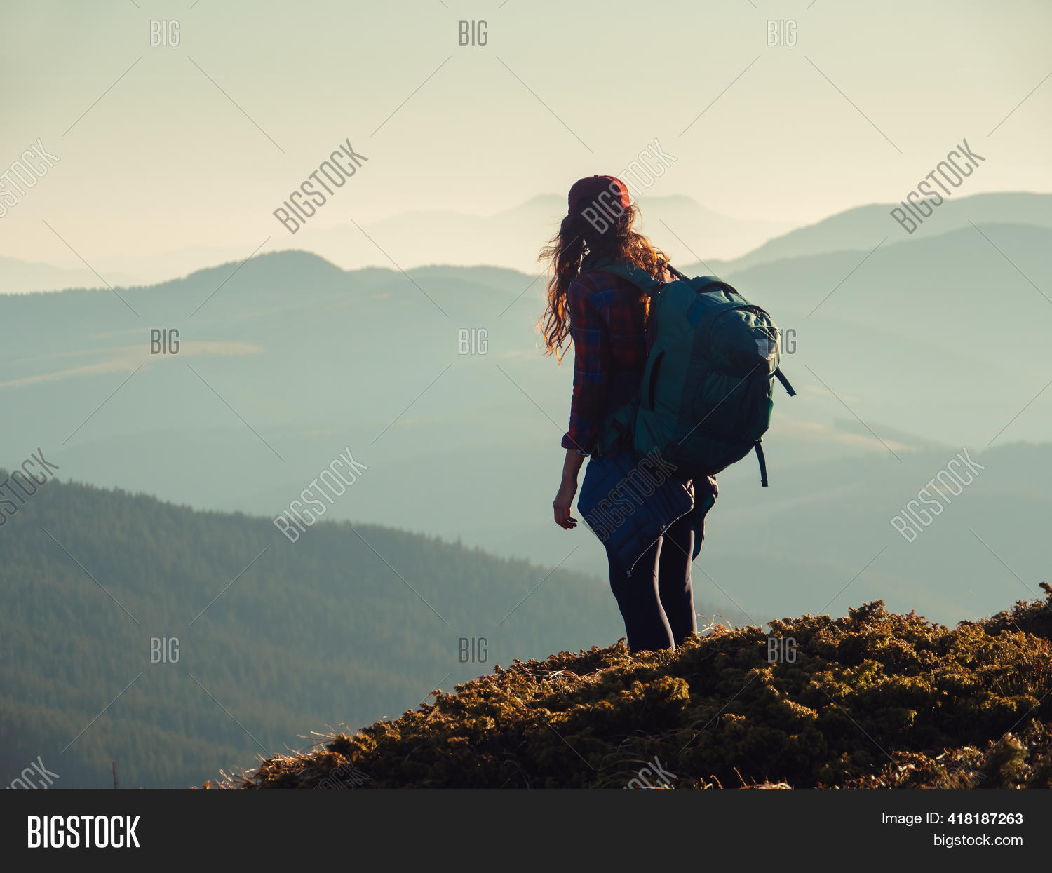Hiker Woman Backpack Image & Photo (Free Trial) | Bigstock
