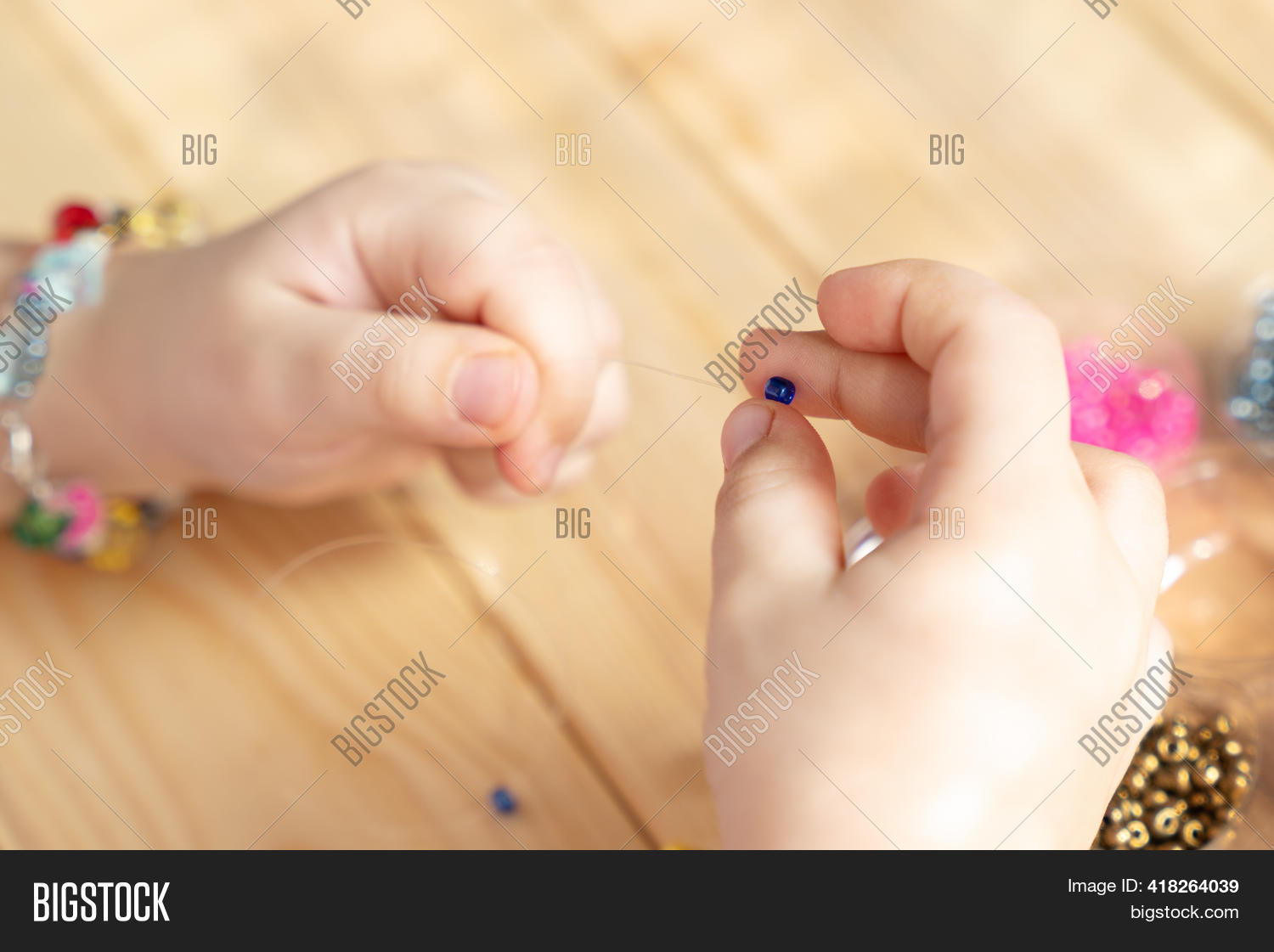 Child Makes Jewelry Image & Photo (Free Trial) | Bigstock