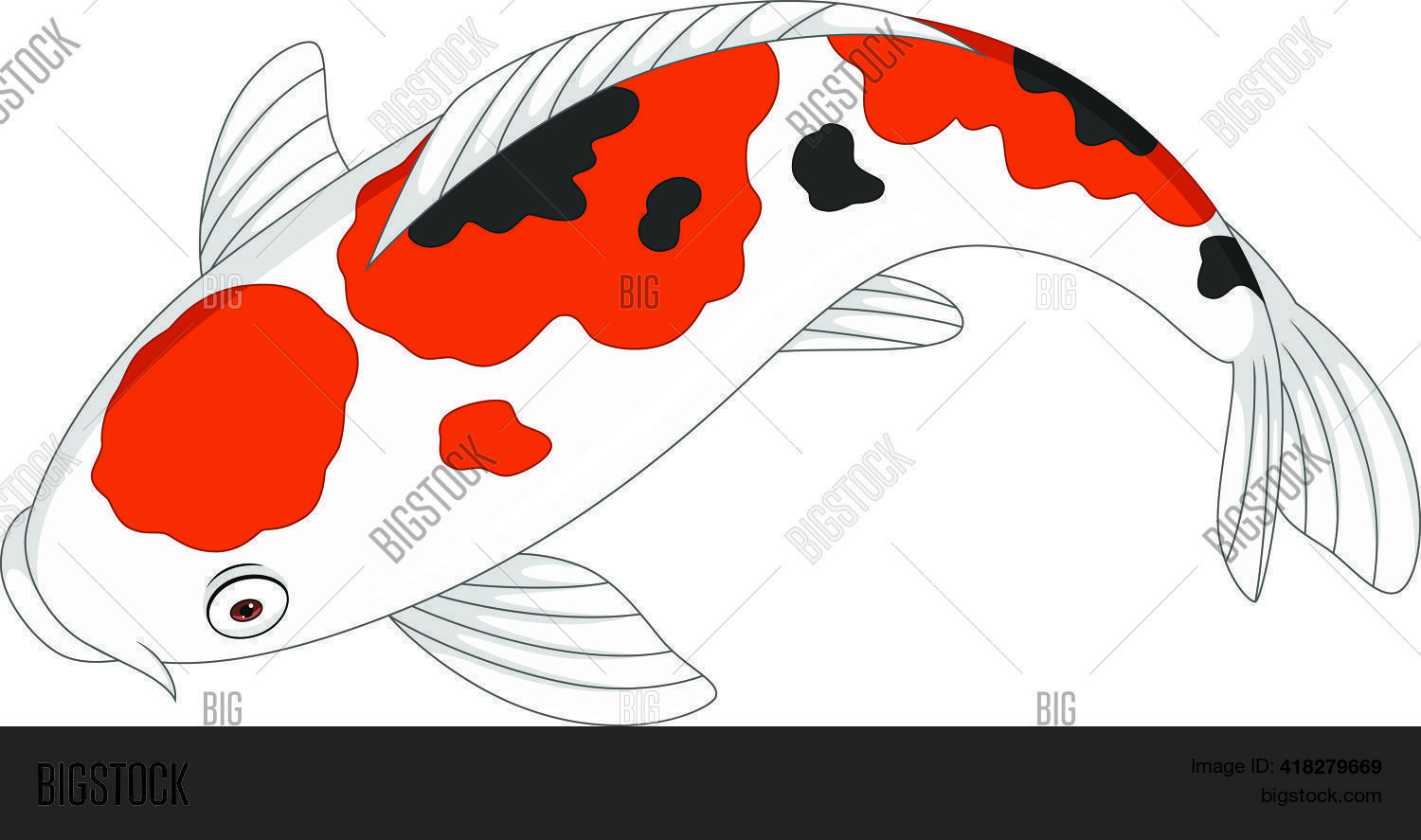 Cartoon Cute Koi Fish Vector & Photo (Free Trial) | Bigstock