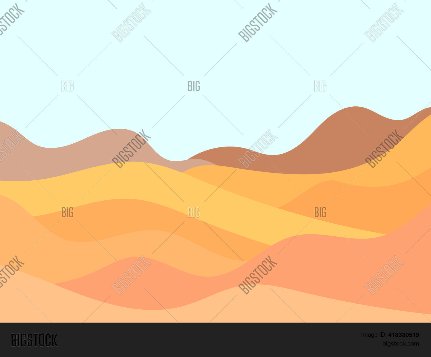 Desert Landscape Vector & Photo (Free Trial) | Bigstock