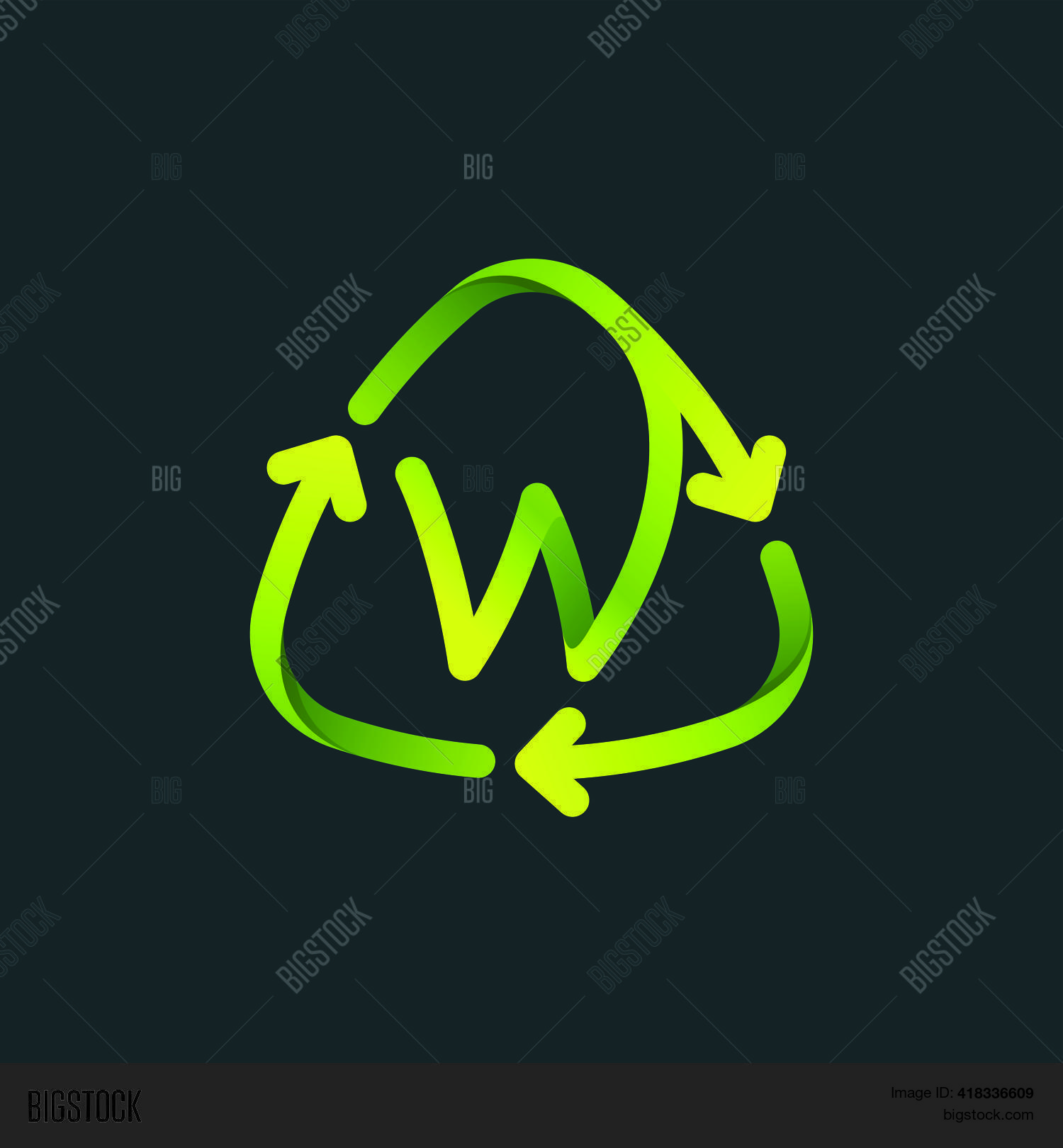 Recycling Symbol W Vector & Photo (Free Trial) | Bigstock