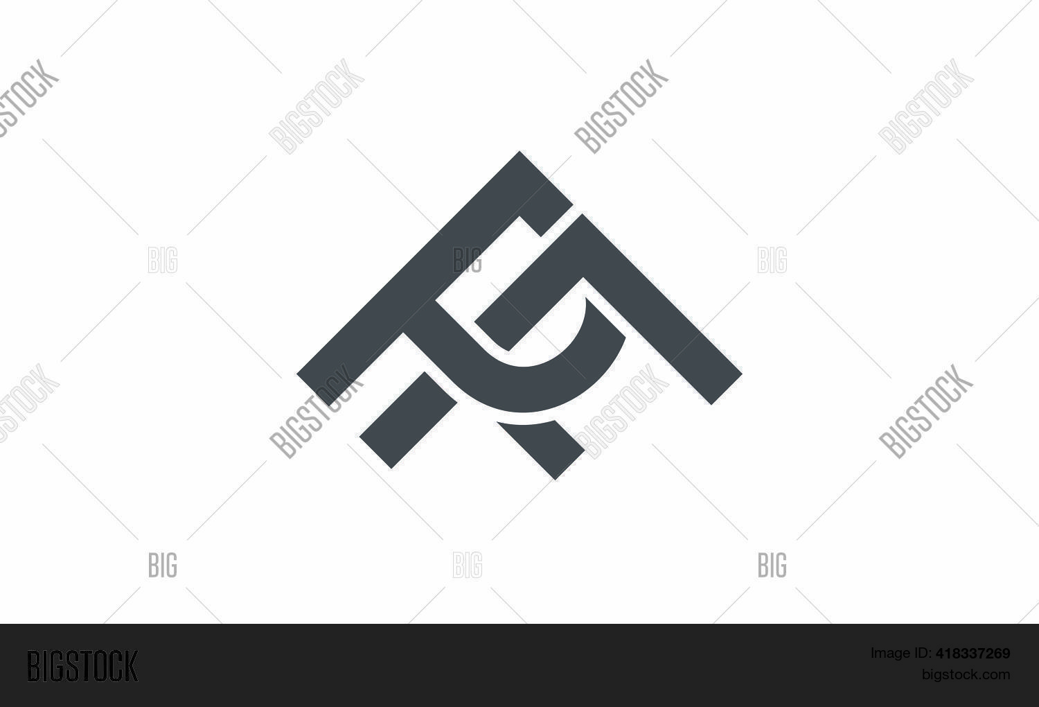 Pf Letter Logo Vector & Photo (Free Trial) | Bigstock