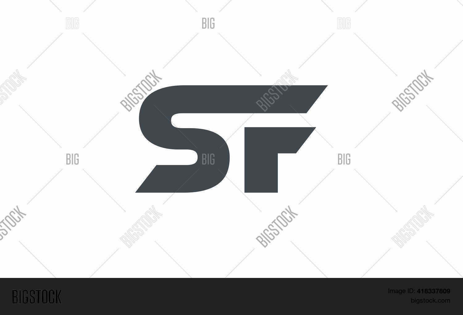 Sf Letter Logo Vector & Photo (Free Trial) | Bigstock