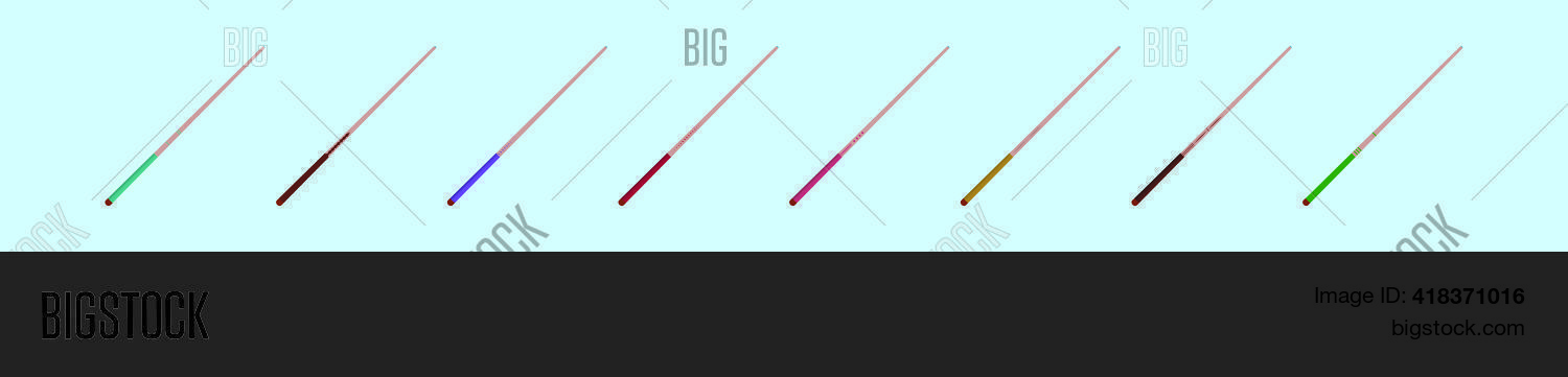 Set Pool Stick Vector & Photo (Free Trial) | Bigstock