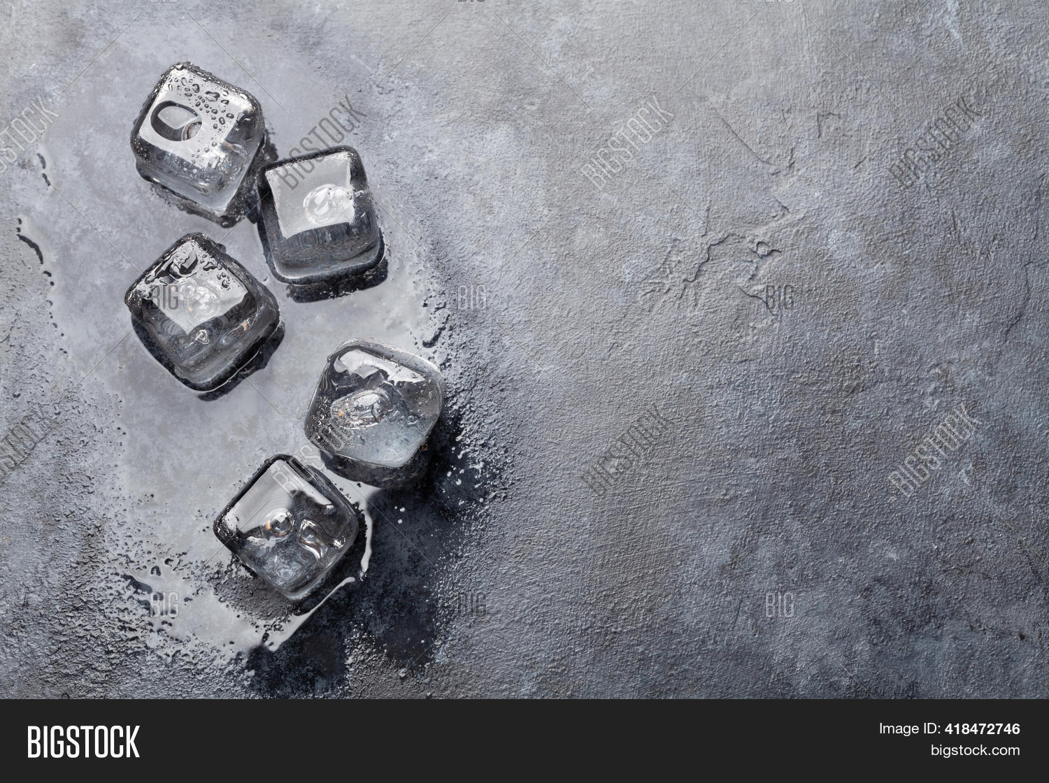 Ice Cubes Water Drops Image & Photo (Free Trial) | Bigstock