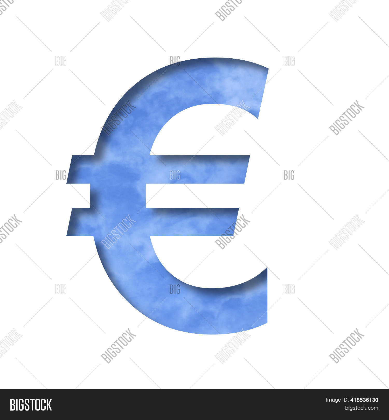 Font On Blue Sky. Euro Image & Photo (Free Trial) | Bigstock