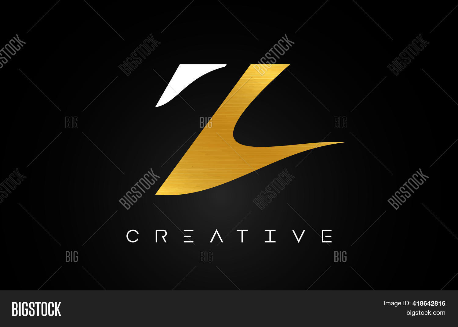 Z Golden Letter Logo Vector & Photo (Free Trial) | Bigstock