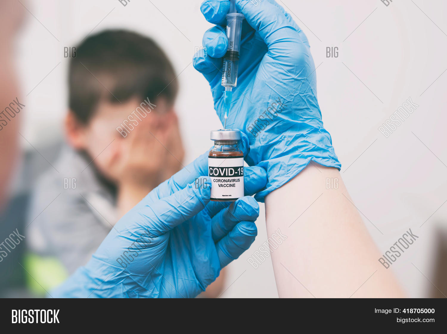Child Fears Injection Image & Photo (Free Trial) | Bigstock