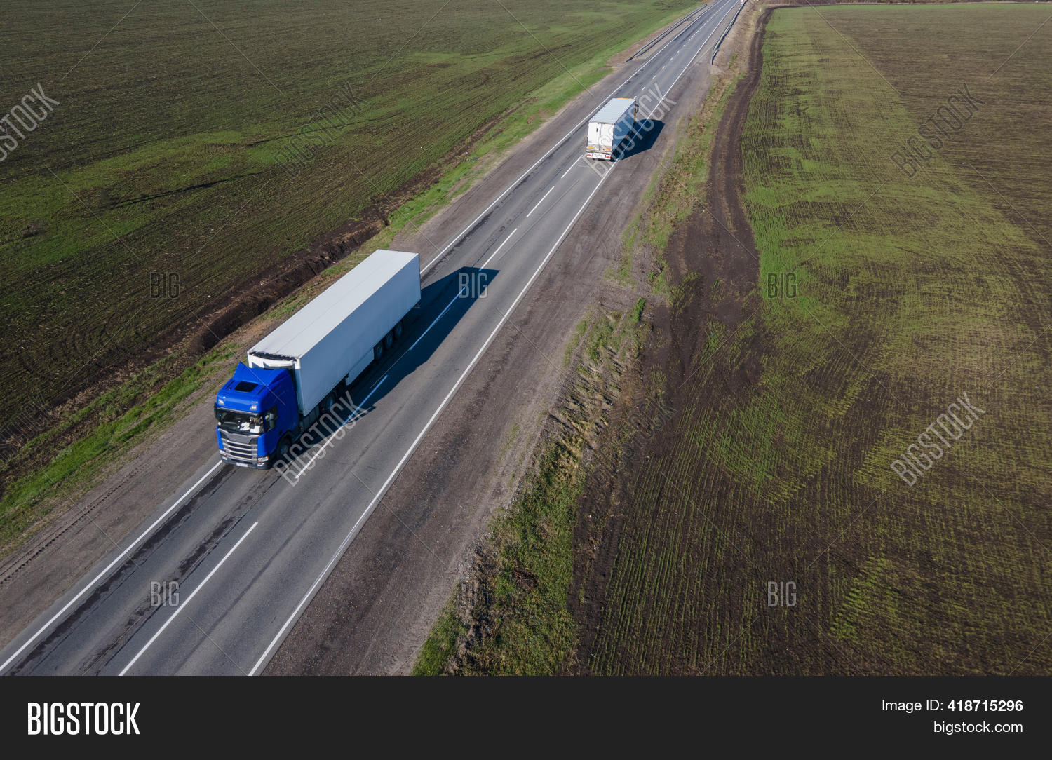 Two Truck Cargo Semi Image & Photo (Free Trial) | Bigstock
