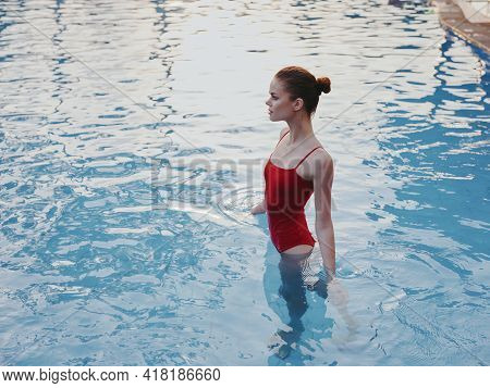 Women Entering Pool Image & Photo (Free Trial) | Bigstock